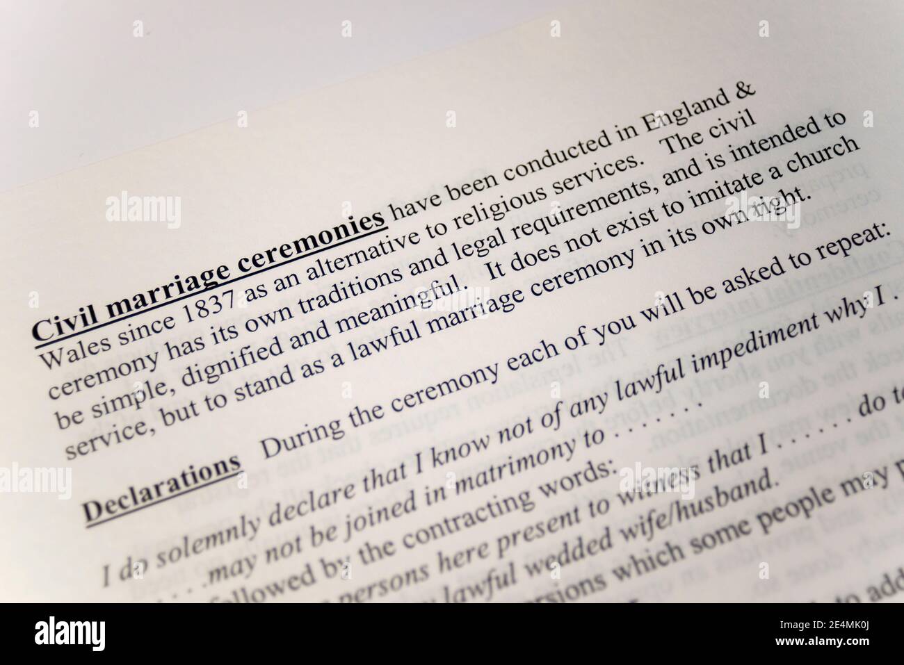 Civil marriage ceremony hi-res stock photography and images - Alamy