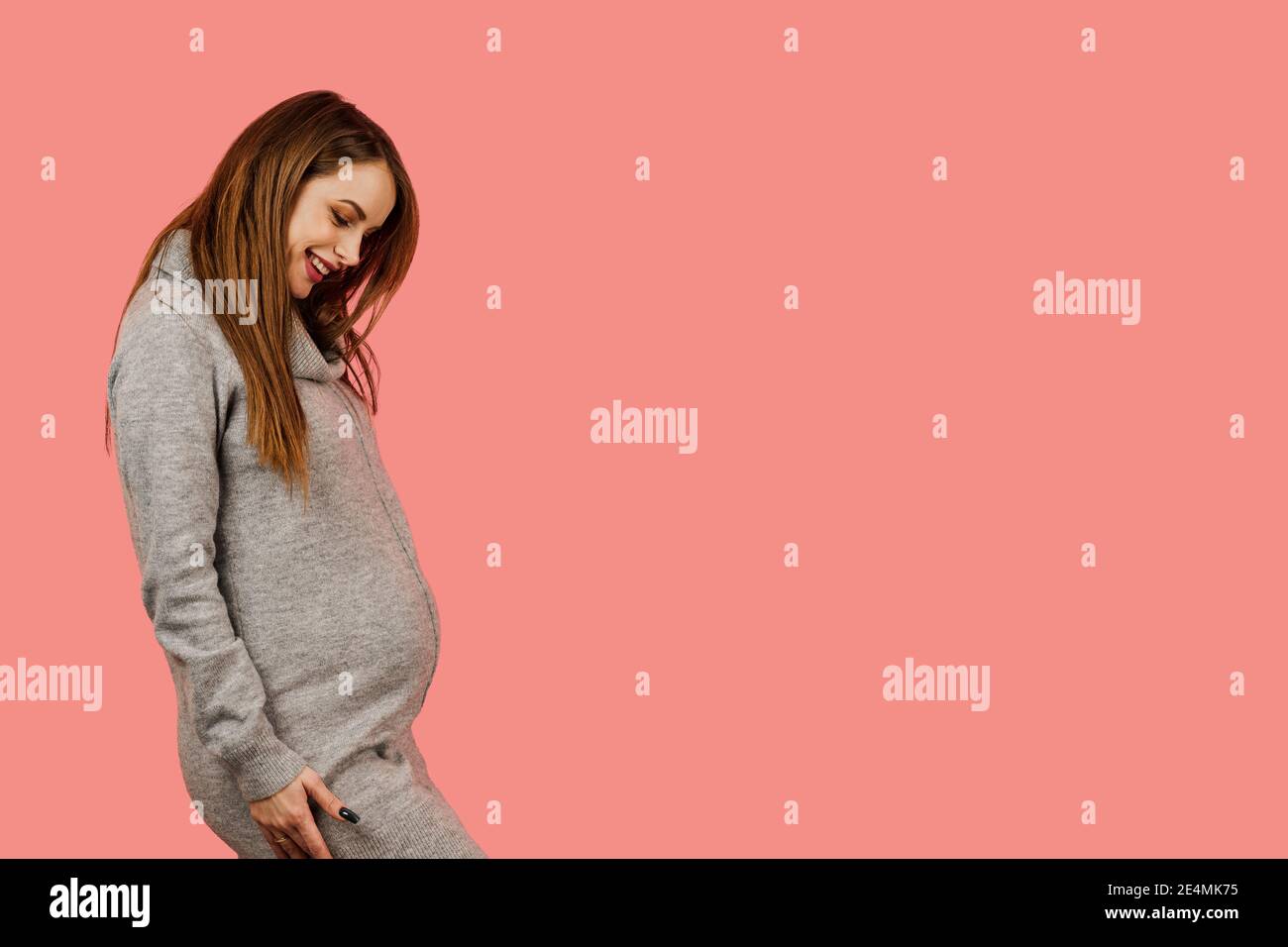Pregnant woman. Expectation of the child. Maternity leave. Pregnancy of ...