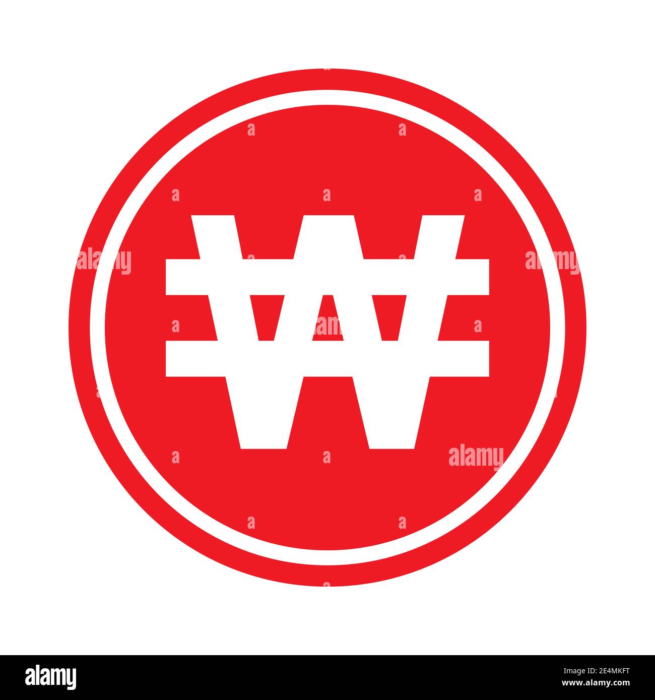 South korean currency icon vector vectors hi-res stock photography and ...