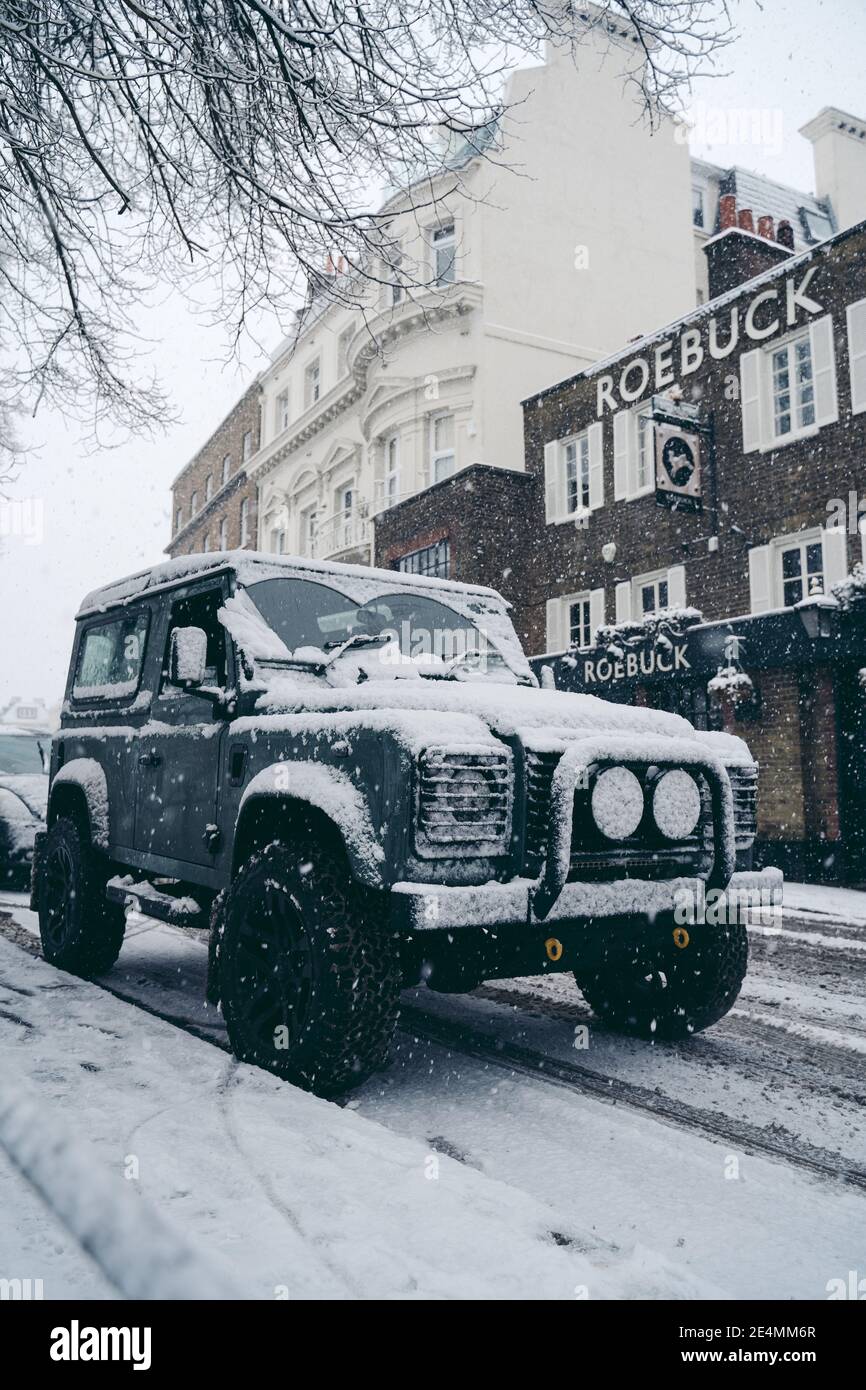 Richmond Upon Thames, London | UK - 2021.01.24: Classic Land Rover ...