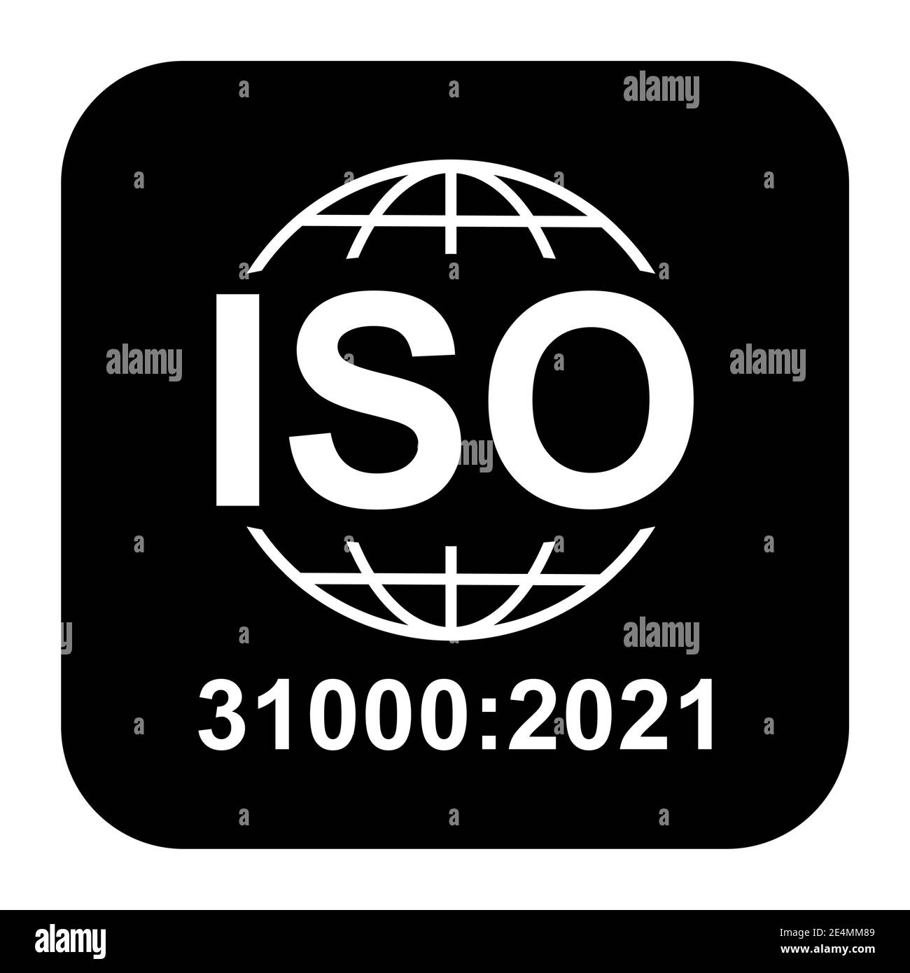 Iso 31000:2021 icon. Risk Management. Standard quality symbol. Vector ...