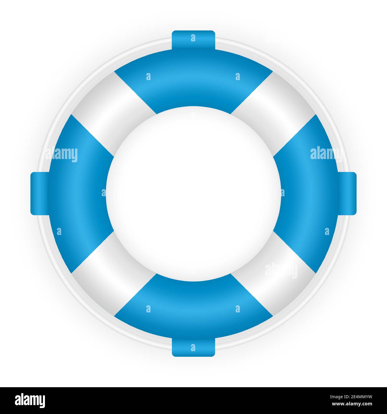 Realistic blue 3d lifebuoy. Rescue life belt illustration Stock Vector ...