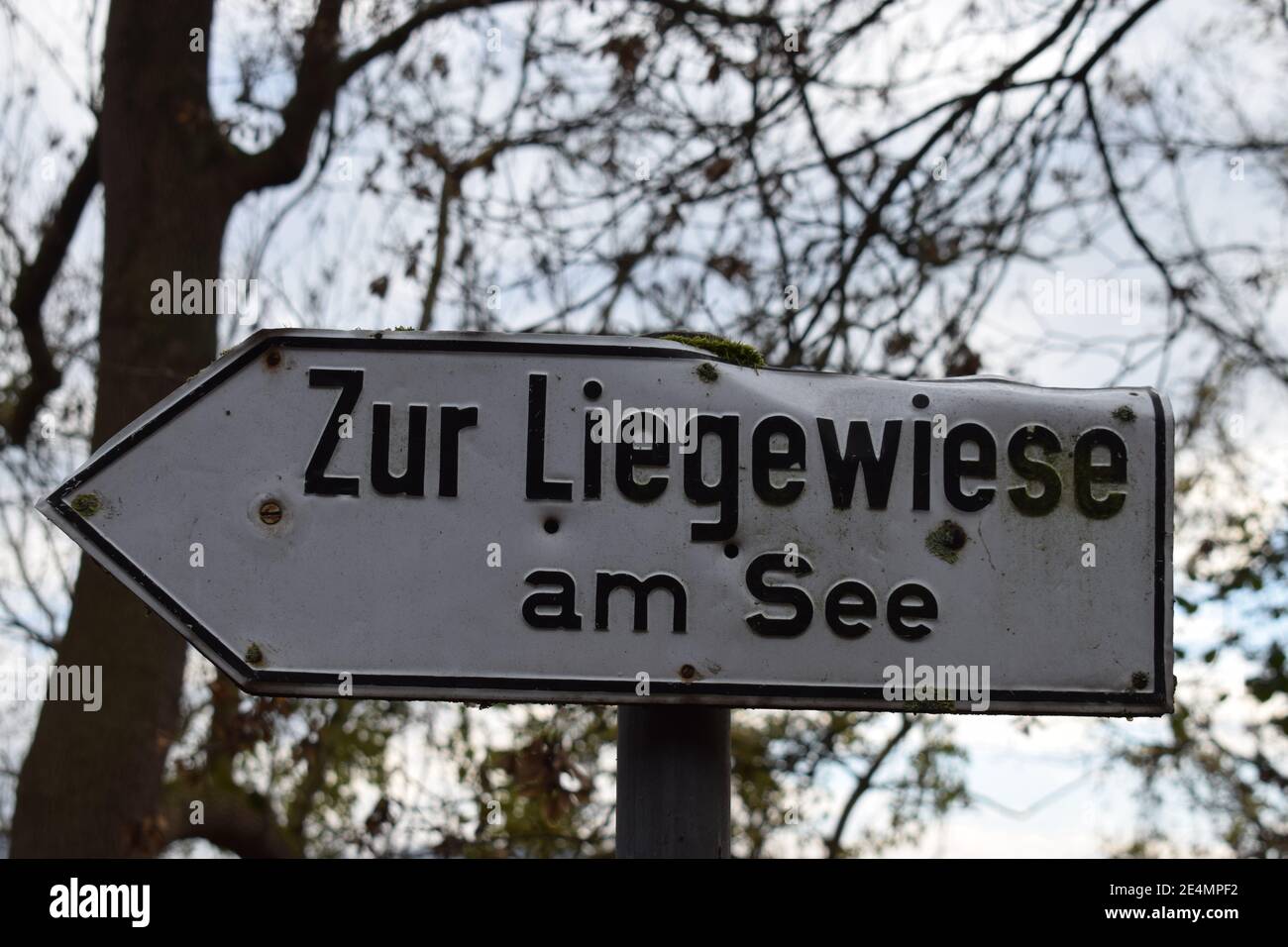 sign 'zur Liegewiese' Stock Photo - Alamy