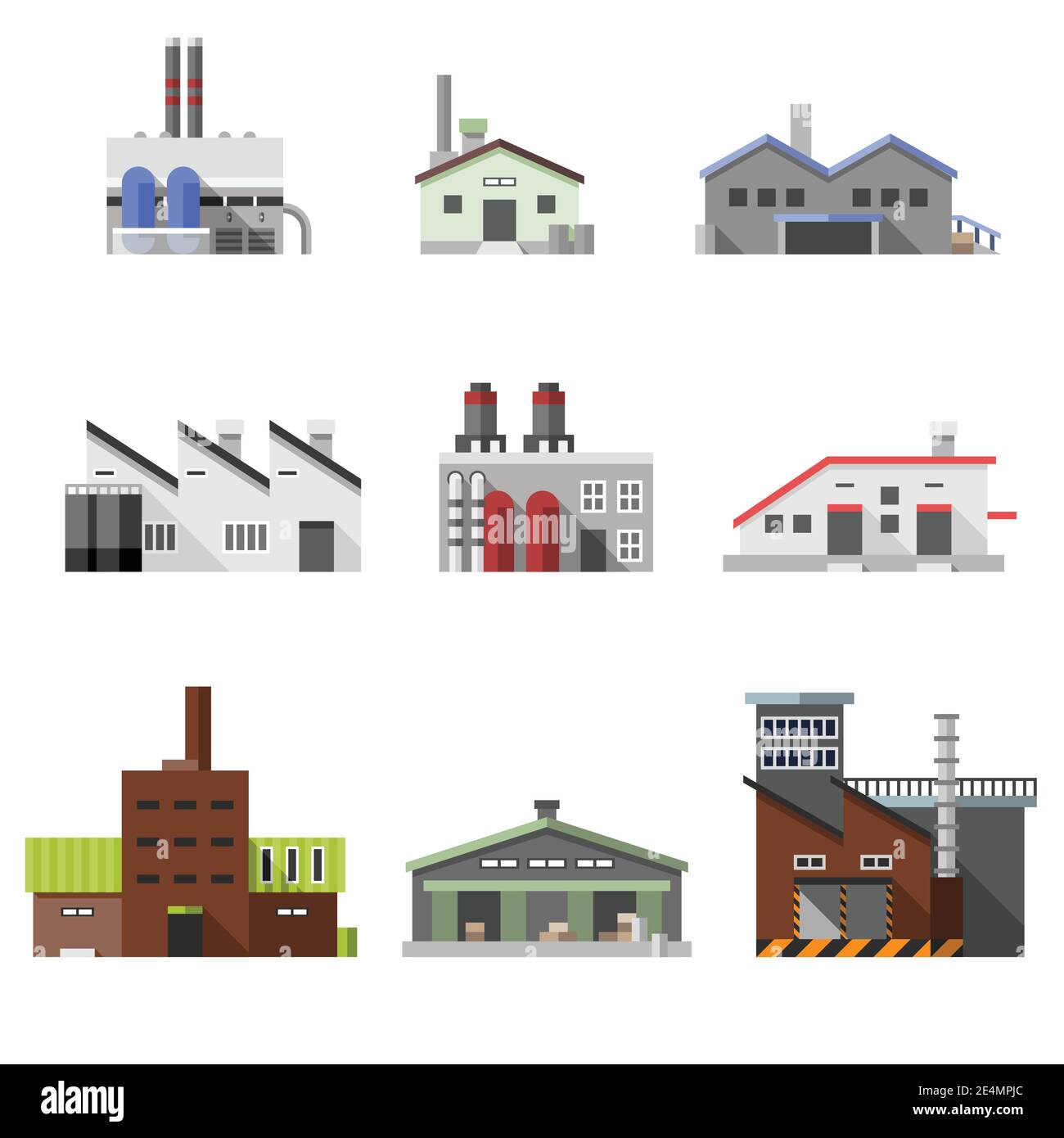 Factory power electricity industry manufactory buildings flat ...