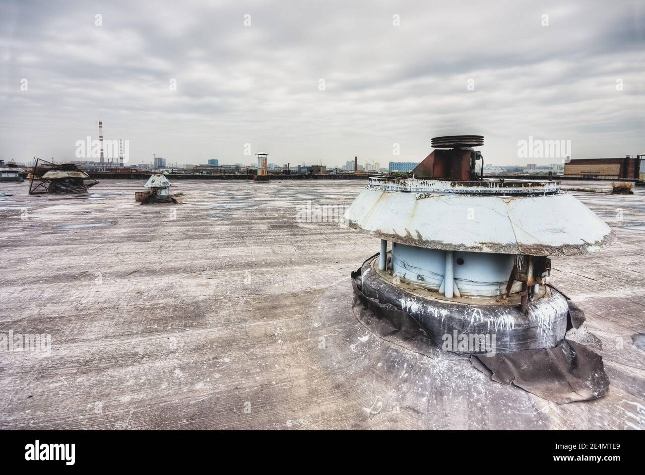 The territory and buildings of a large factory in Moscow Stock Photo ...