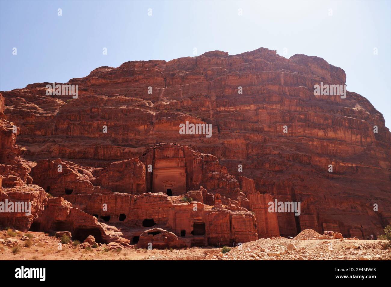 Jordanian jordan famous for its rock cut architecture hi-res stock ...