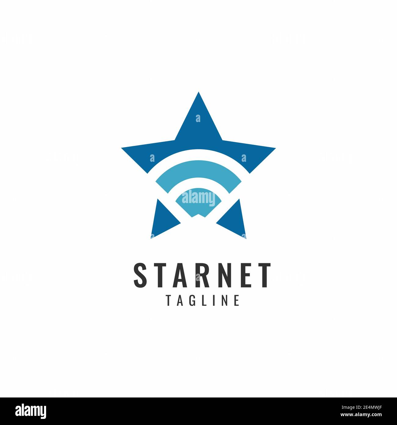 MODERN STAR NETWORK INTERNET LOGO VECTOR TEMPLATE SUITABLE FOR NETWORK ...