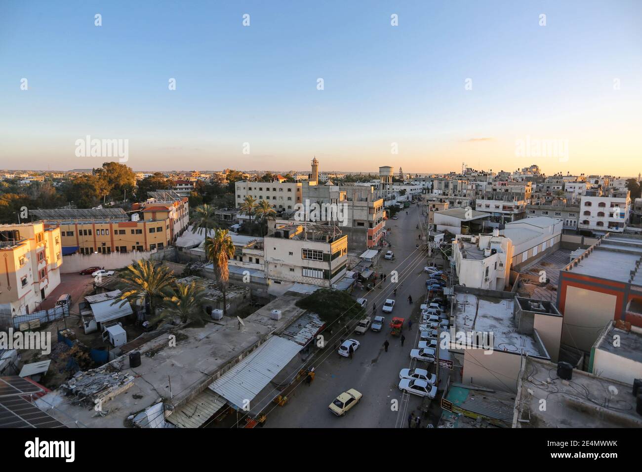Deir Al-Balah, The Gaza Strip, Palestine. 24th Jan, 2021. Overview of ...