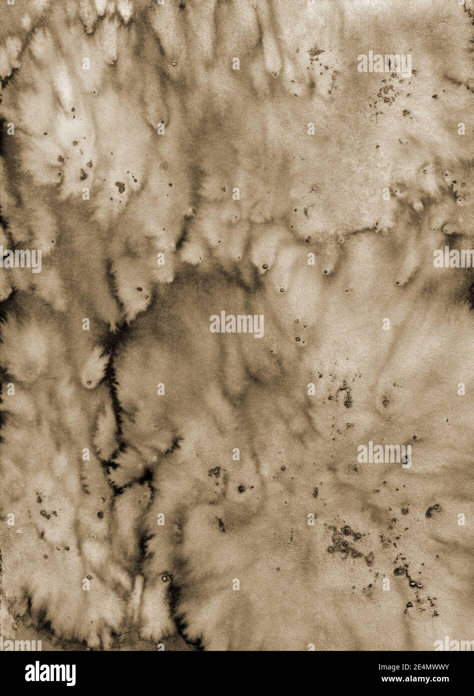 Background, watercolor texture Sepia, dry earth texture Stock Photo - Alamy
