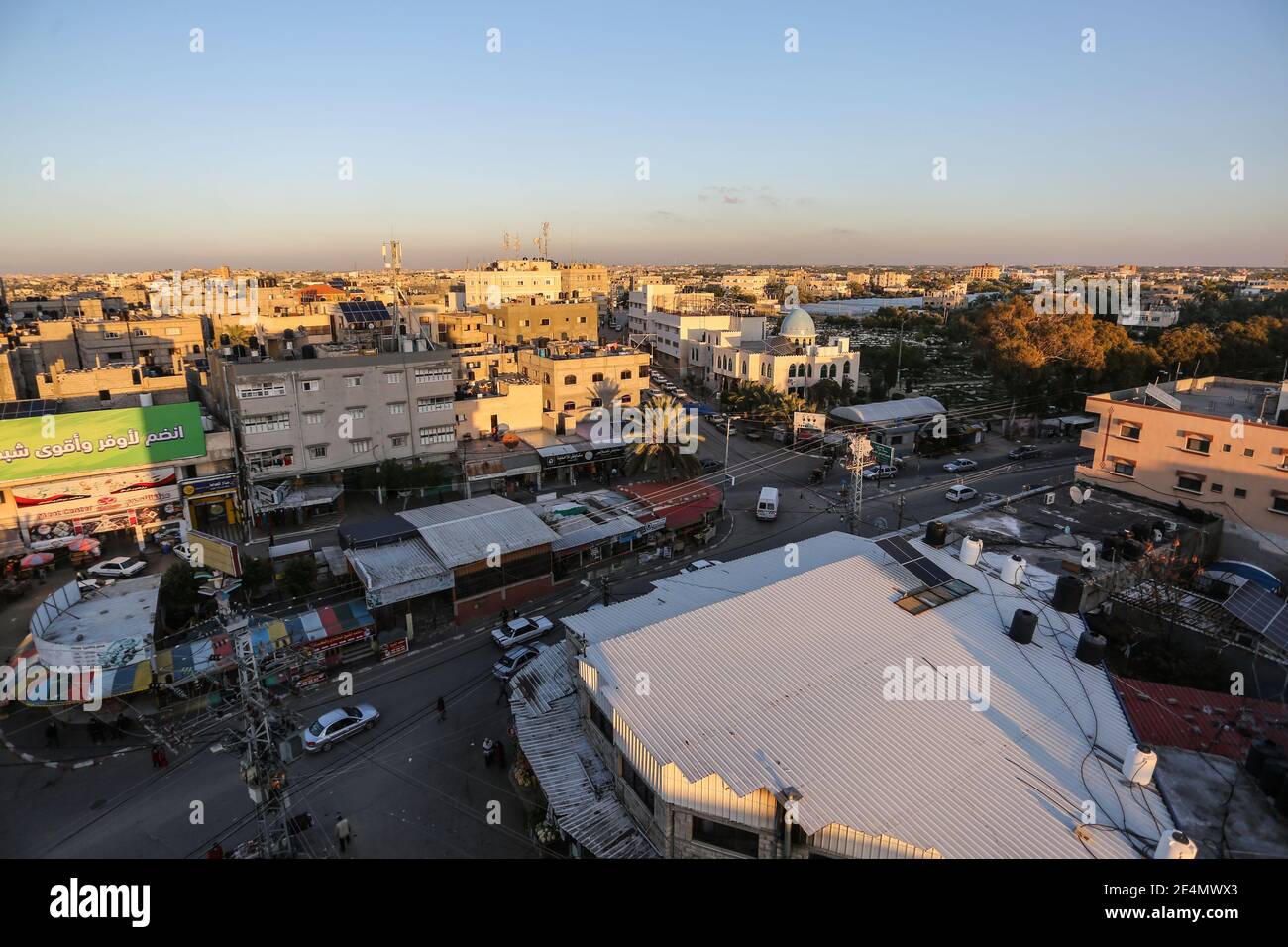 Deir Al-Balah, The Gaza Strip, Palestine. 24th Jan, 2021. Overview of ...