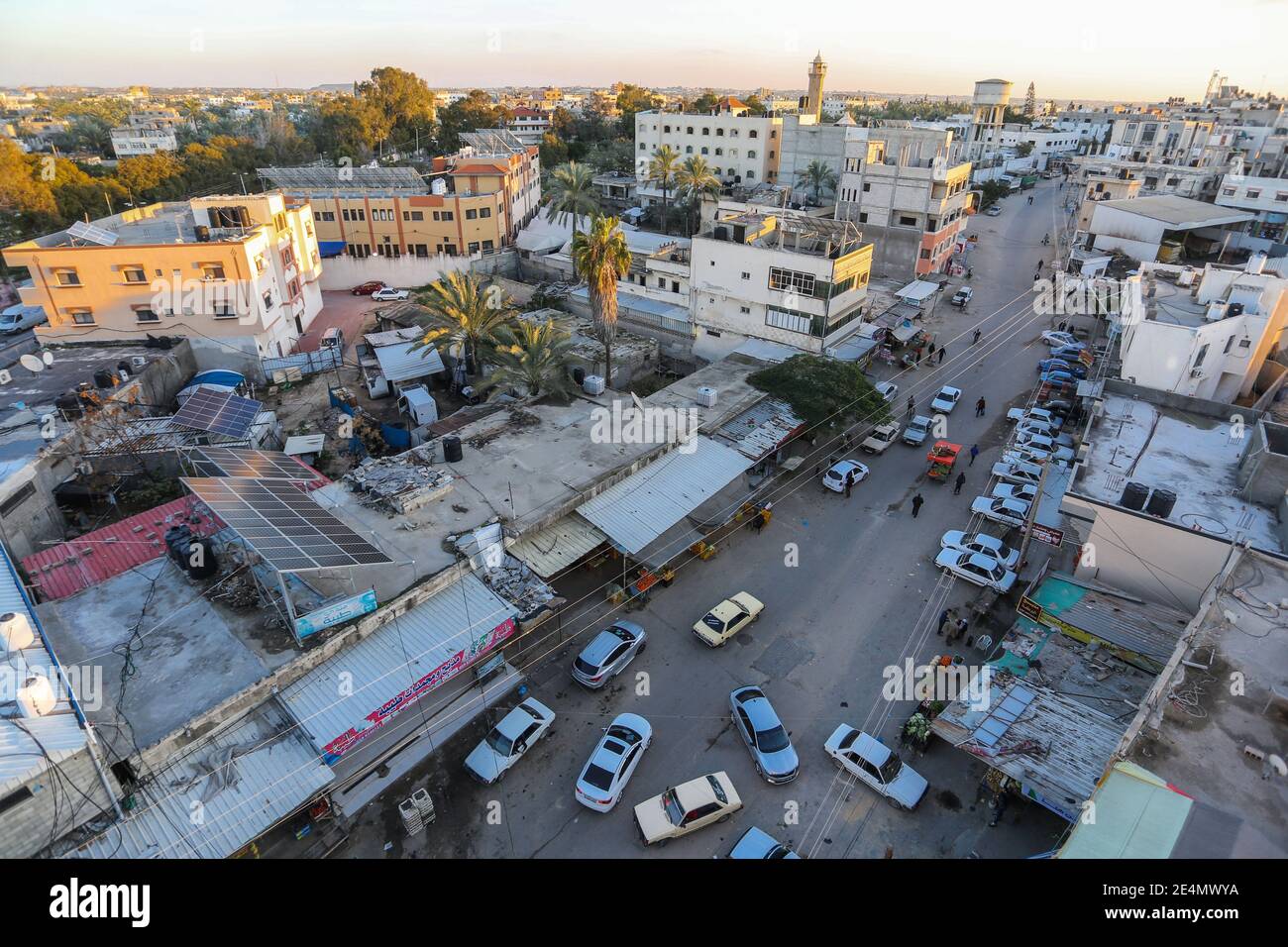 Deir Al-Balah, The Gaza Strip, Palestine. 24th Jan, 2021. Overview of ...