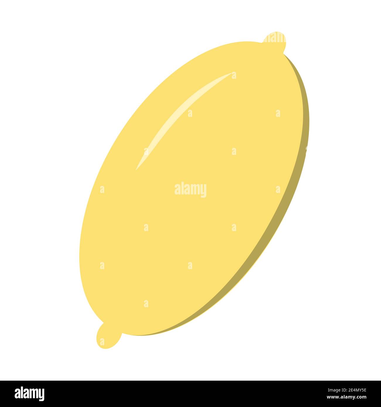 lemon on a white background flat. Vector illustration Stock Vector ...