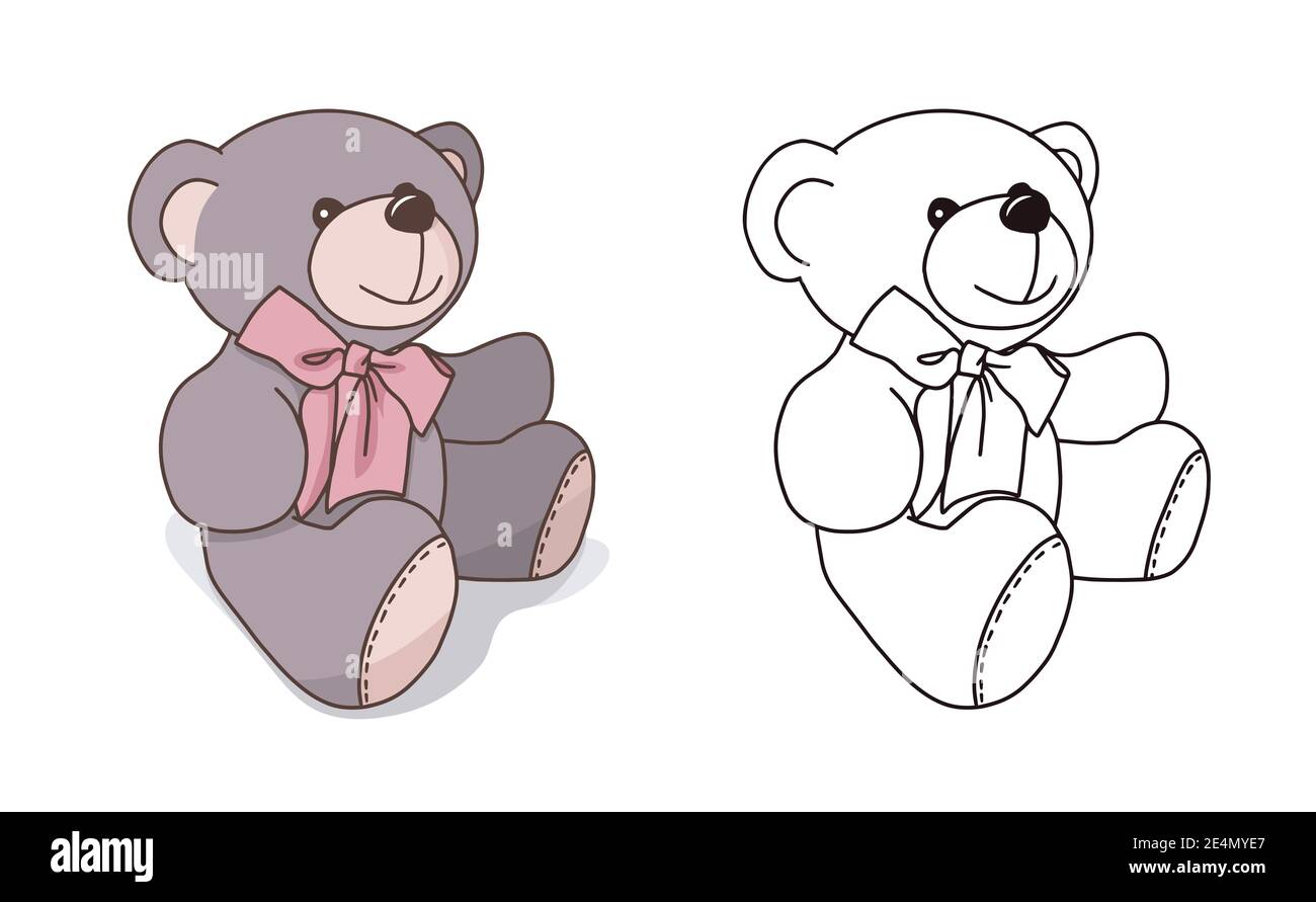 Teddy vector vectors hi-res stock photography and images - Alamy