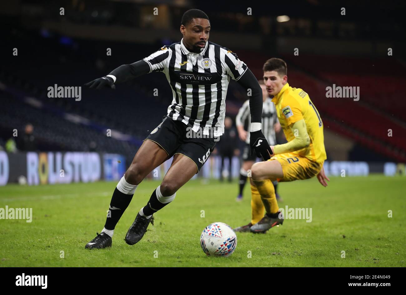 St Mirren's Jonathan Obika during the Betfred Cup, Semi Final match at ...