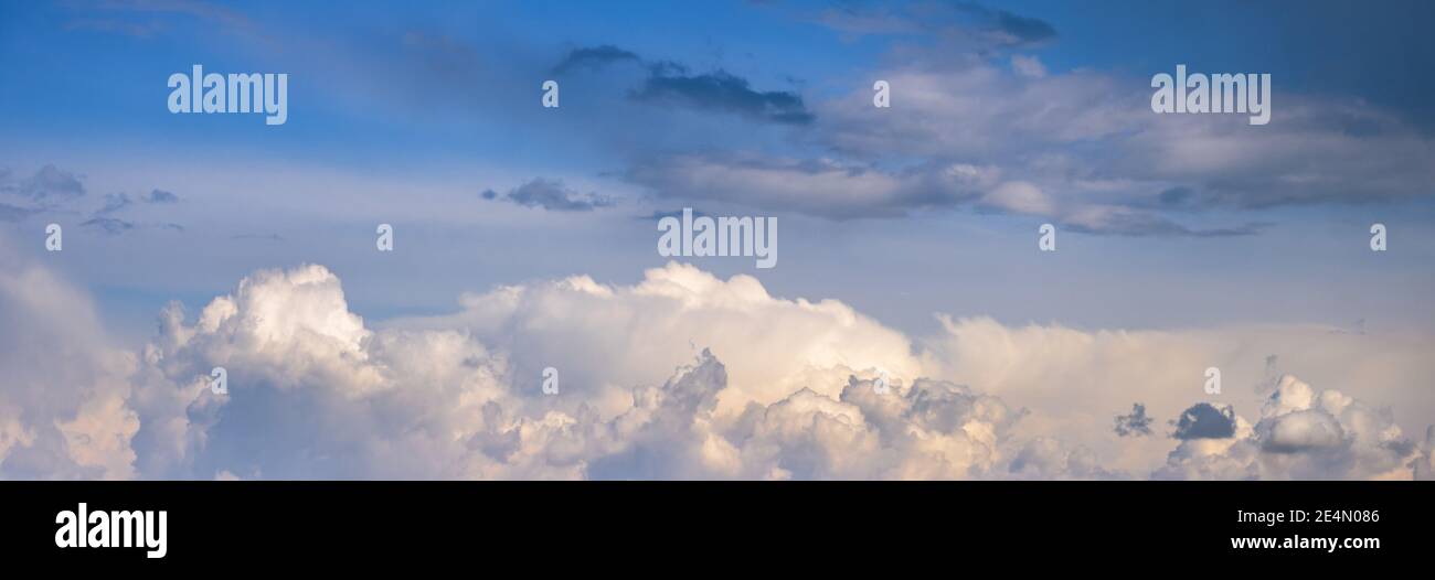 Clouds in the overcast sky view. Climate, environment and weather ...