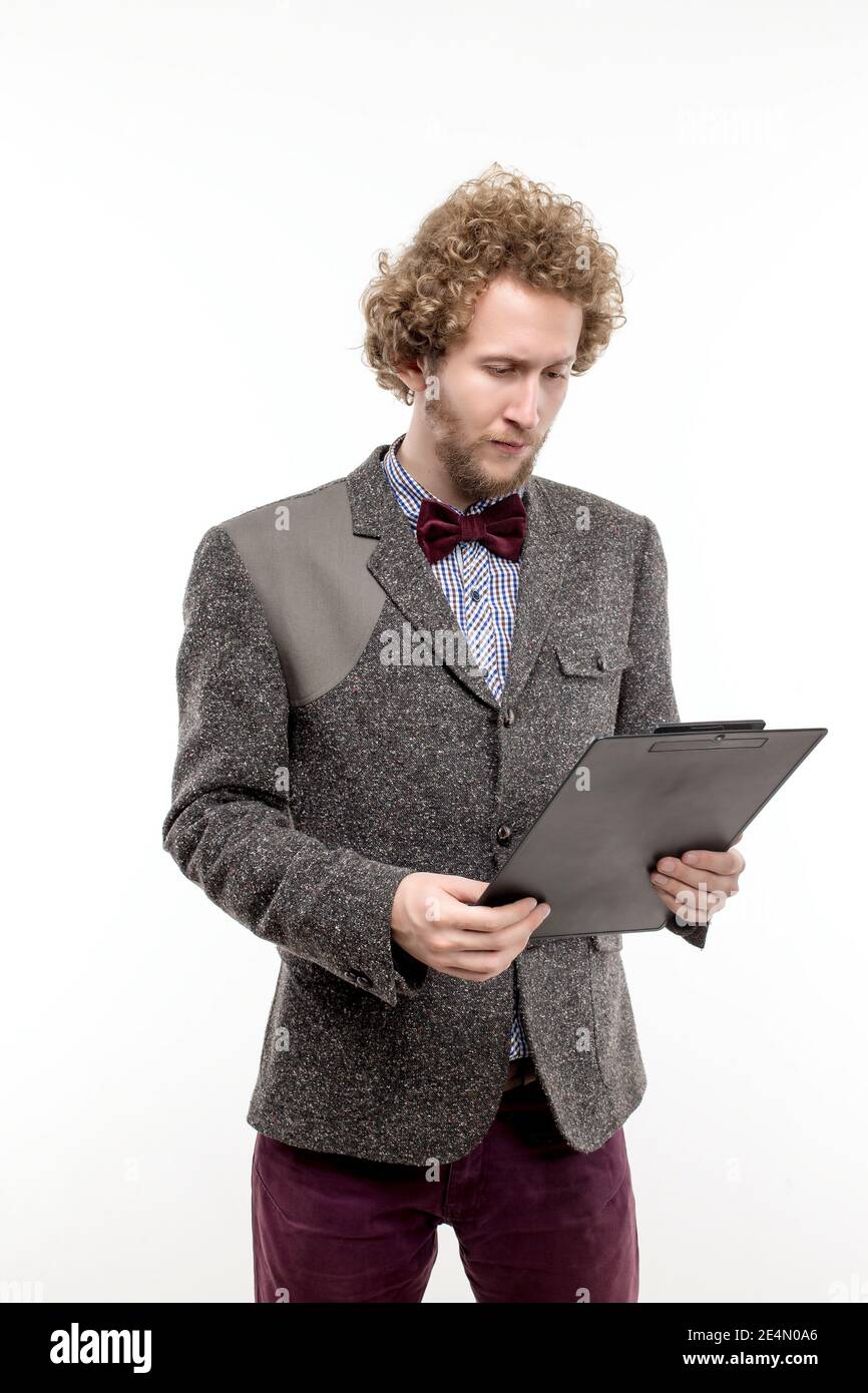Office employee holding clipboard hi-res stock photography and images ...