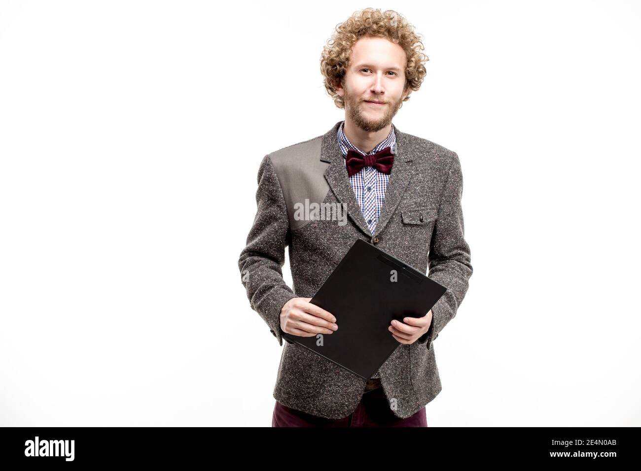 Man holding folder isolated hi-res stock photography and images - Alamy