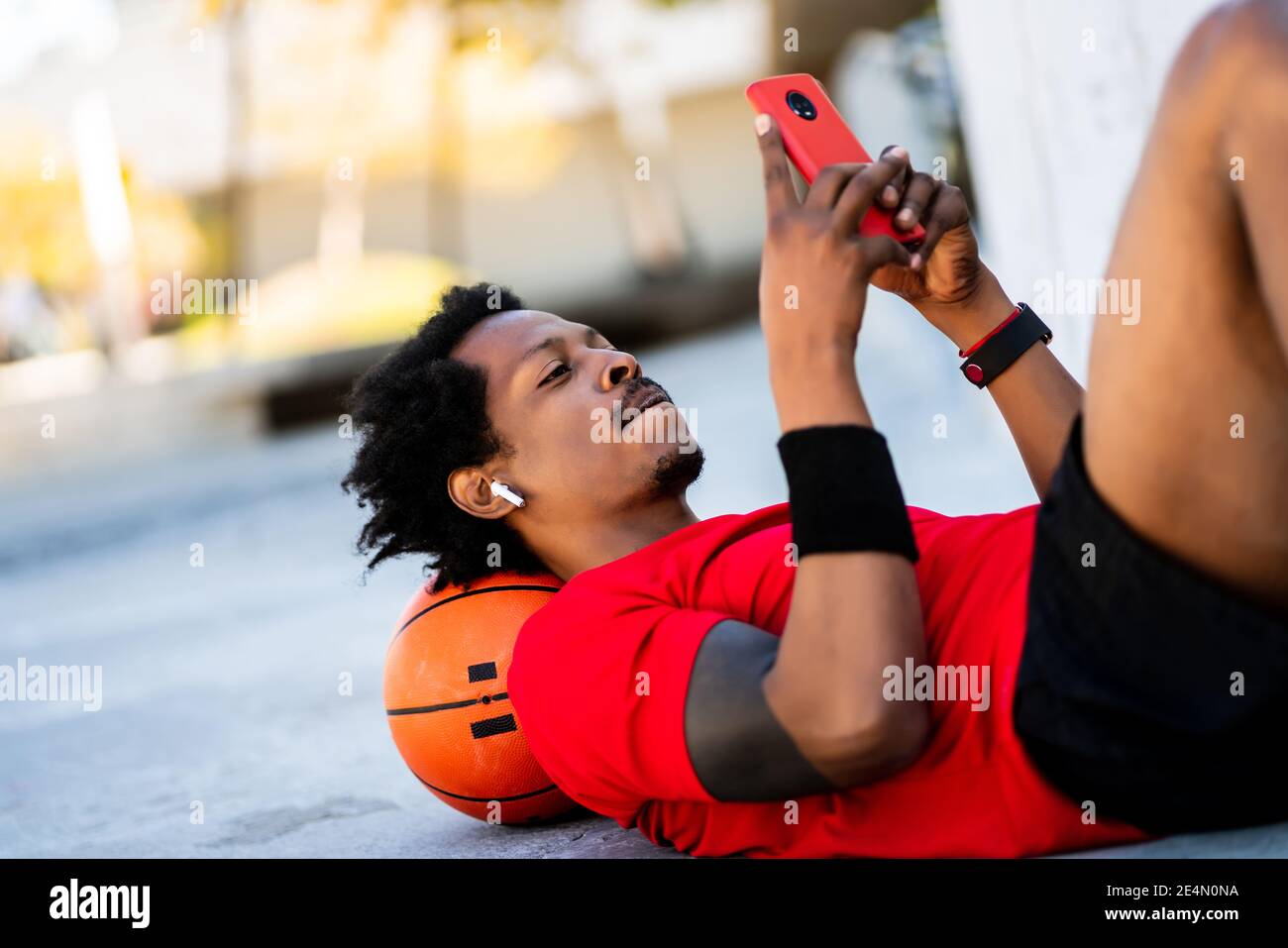 Mobile athlete hi-res stock photography and images - Alamy