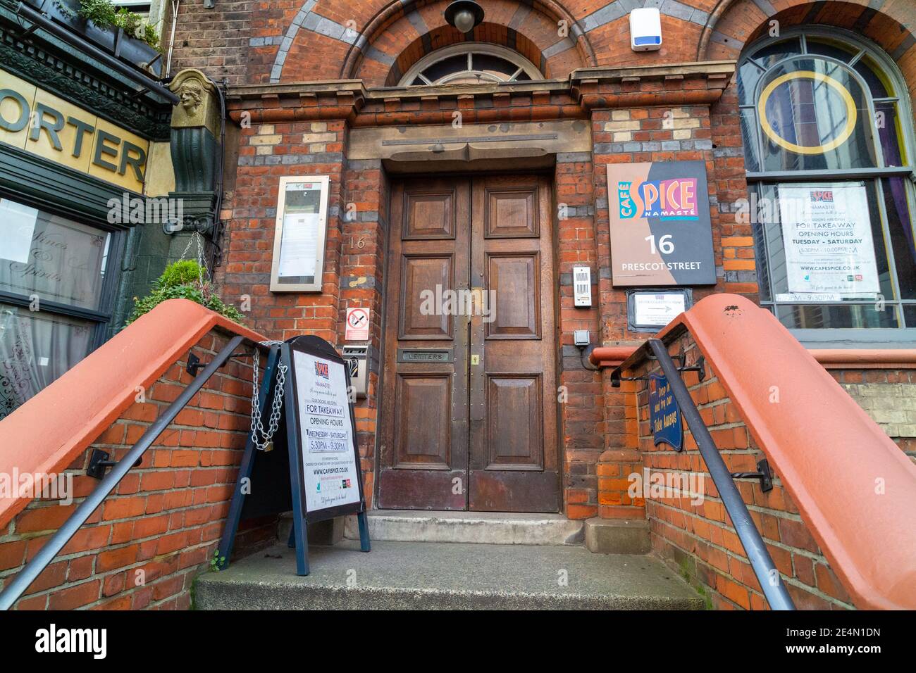 Café Spice Namasté, 16 Prescot St, Whitechapel, London E1 8AZ Stock ...