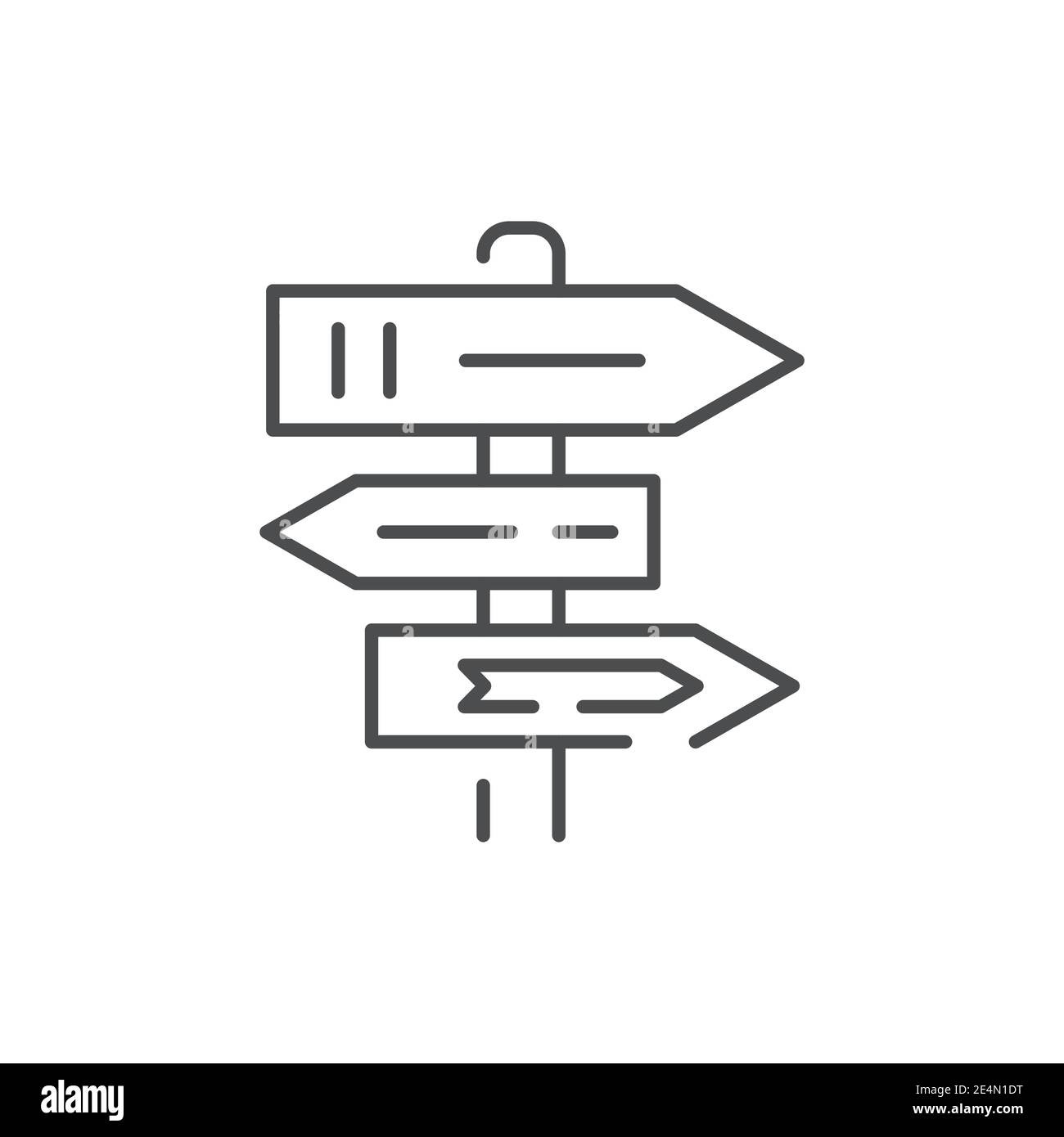 Directional arrow road color line icon. City guide. Public navigation ...
