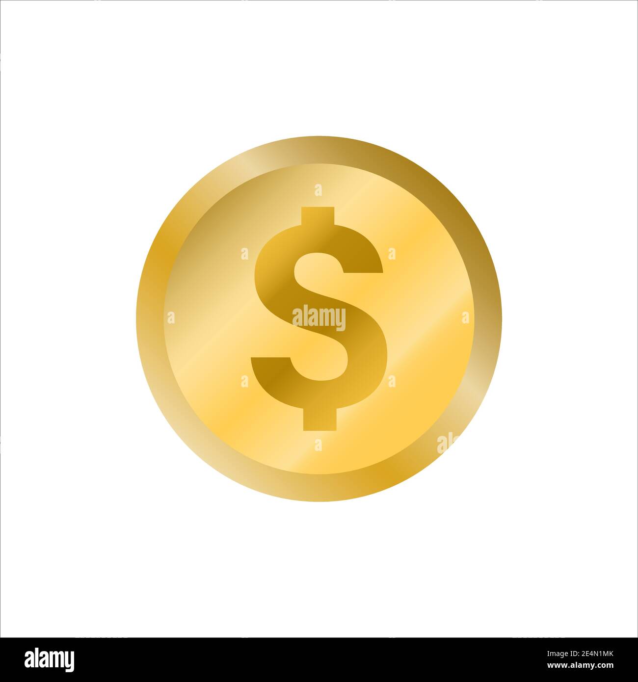 vector image of a coin with a dollar sign. EPS10 Stock Vector Image ...