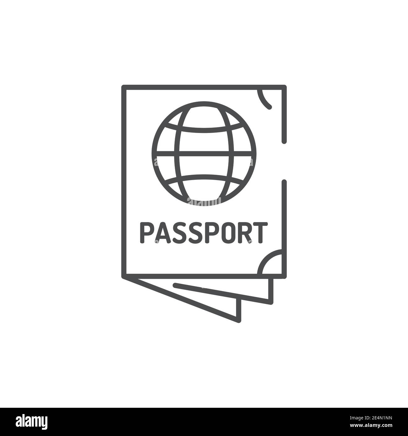 Passport Color Line Icon Editable Stroke Stock Vector Image And Art Alamy