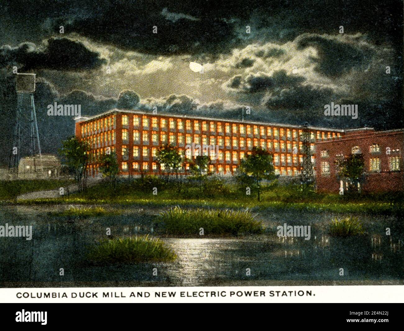 Columbia South Carolina 1918 - Columbua duck Mill and new electric ...