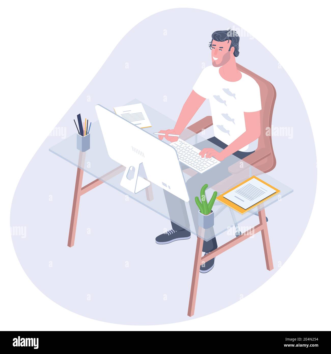 Working day end Stock Vector Images - Alamy