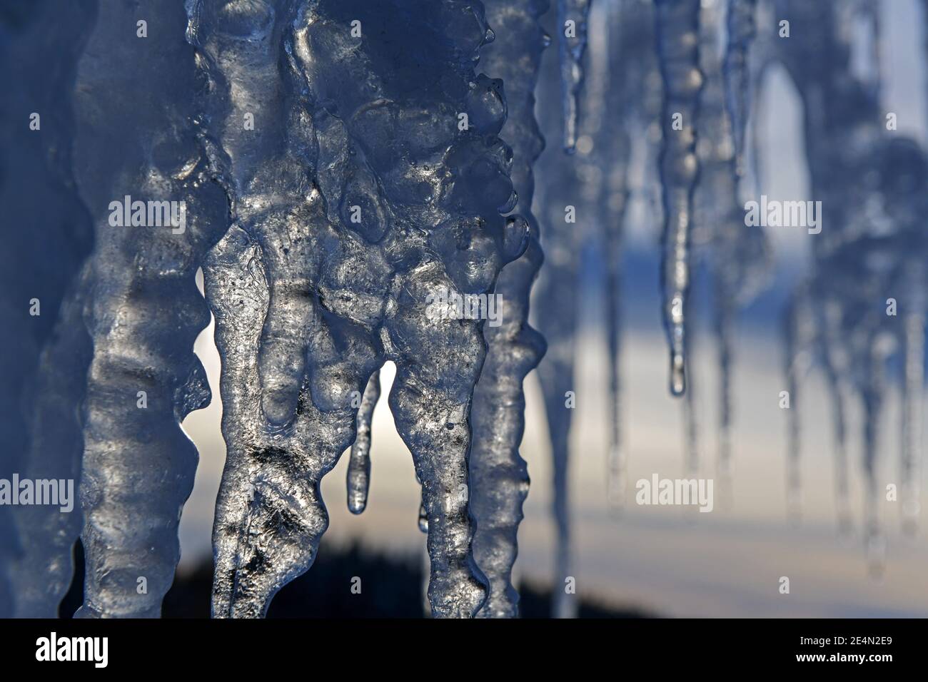 Many large sharp icicles hi-res stock photography and images - Alamy