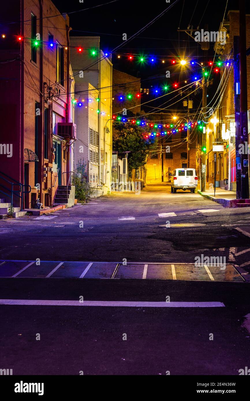 Small Town Street At Night