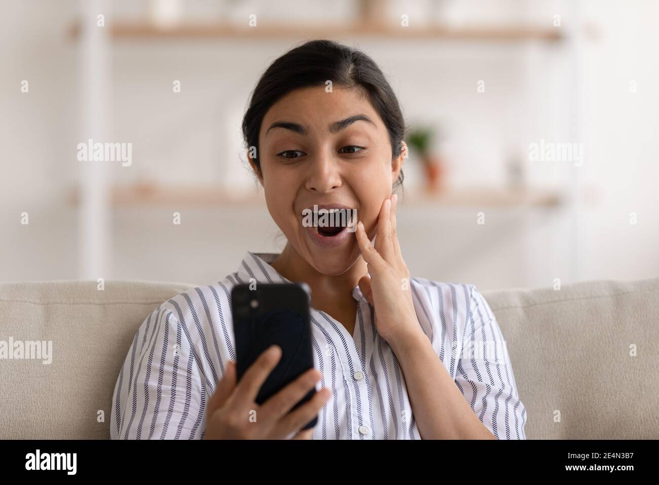 Indian female shocked by unexpected pleasant surprise on cellphone ...