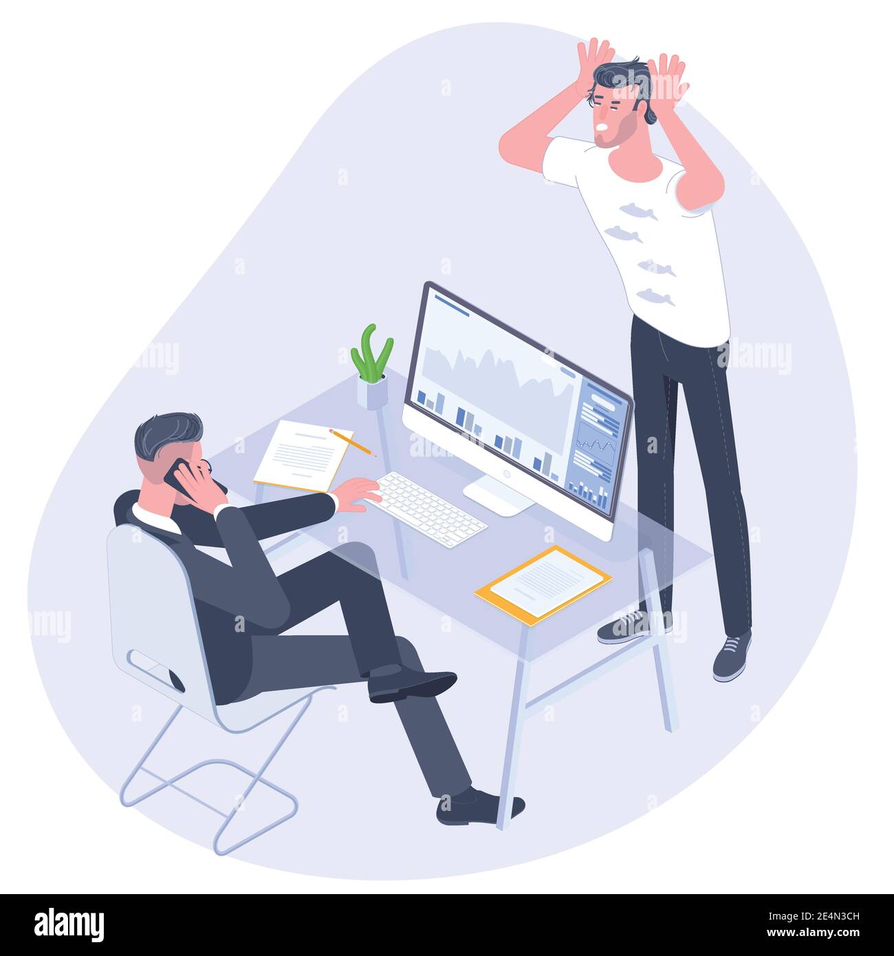 Work conflict concept people Cut Out Stock Images & Pictures - Alamy