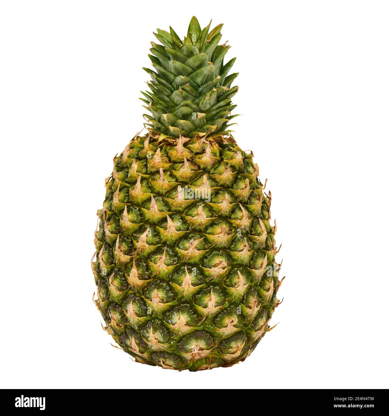 Pineapple fruit close up isolated on white background, shallow depth of ...