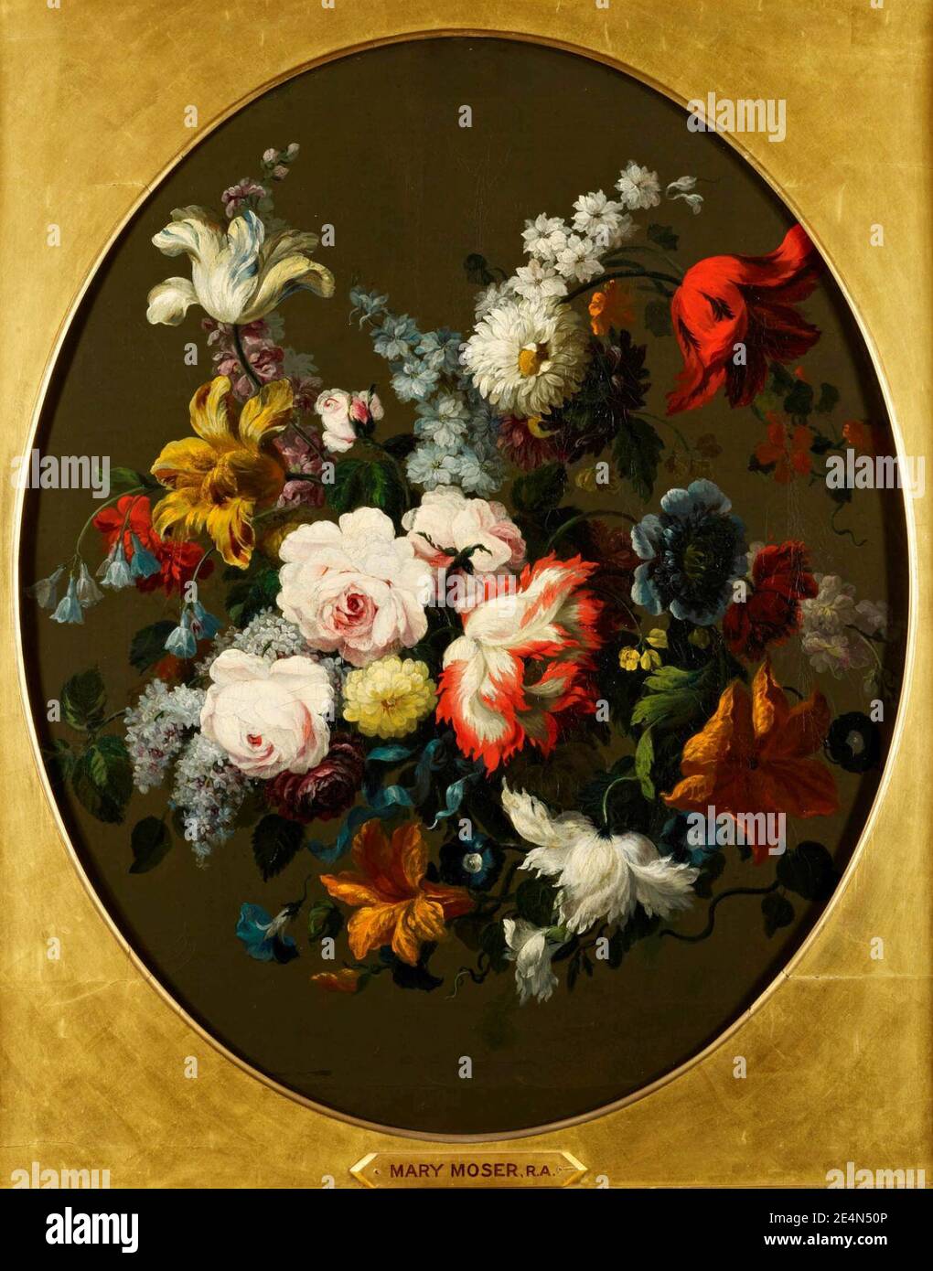 Mary Moser (1744-1819) - A Bunch of Flowers Stock Photo - Alamy