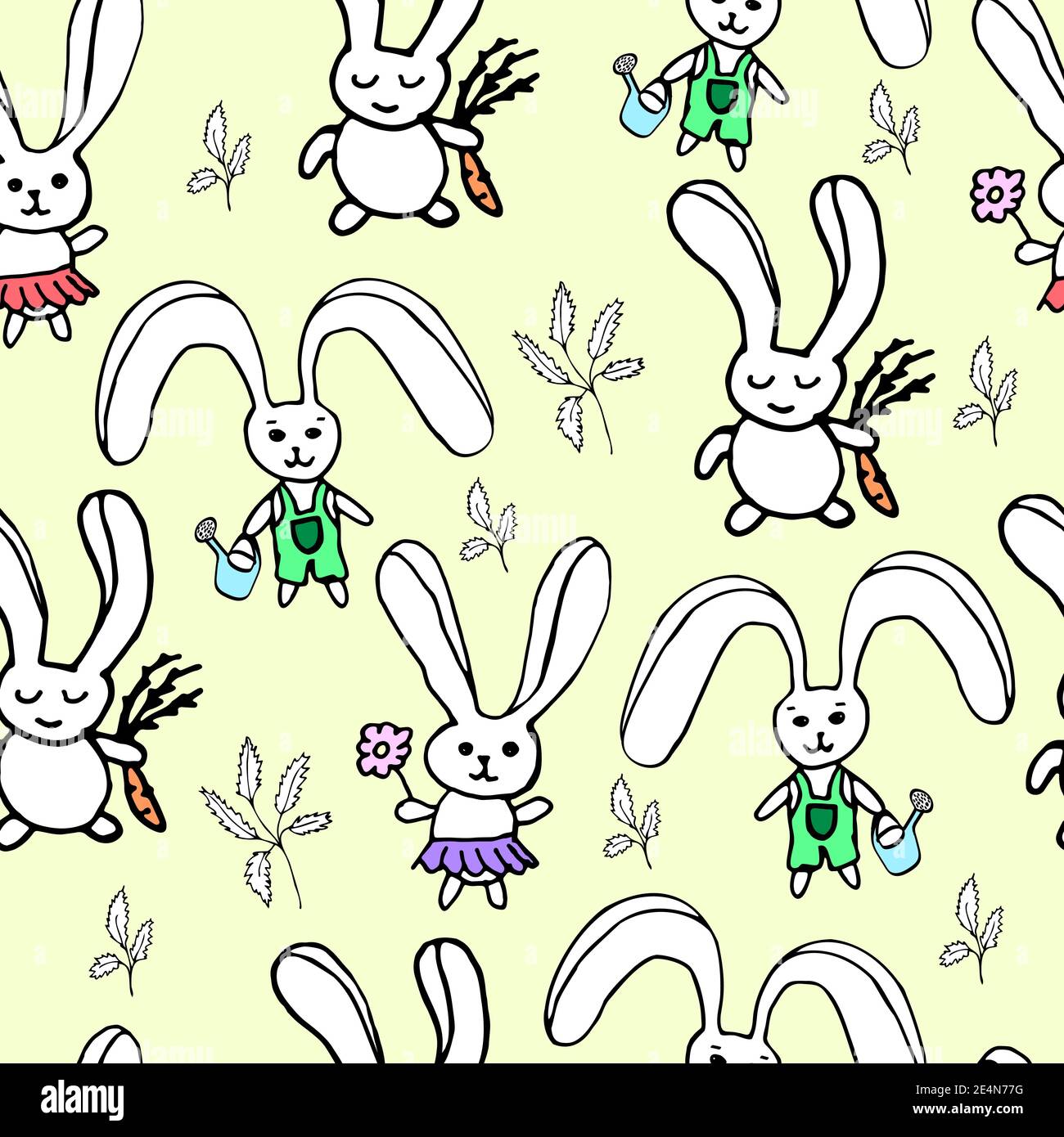 Rabbit decor Stock Vector Images - Alamy