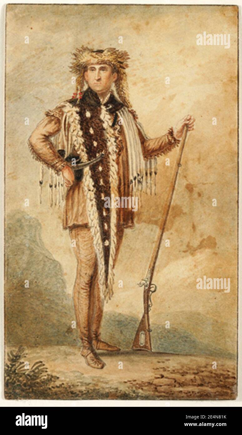 Meriwether Lewis (1774-1809) in Frontiersman's Regalia, 1806-07 Stock ...