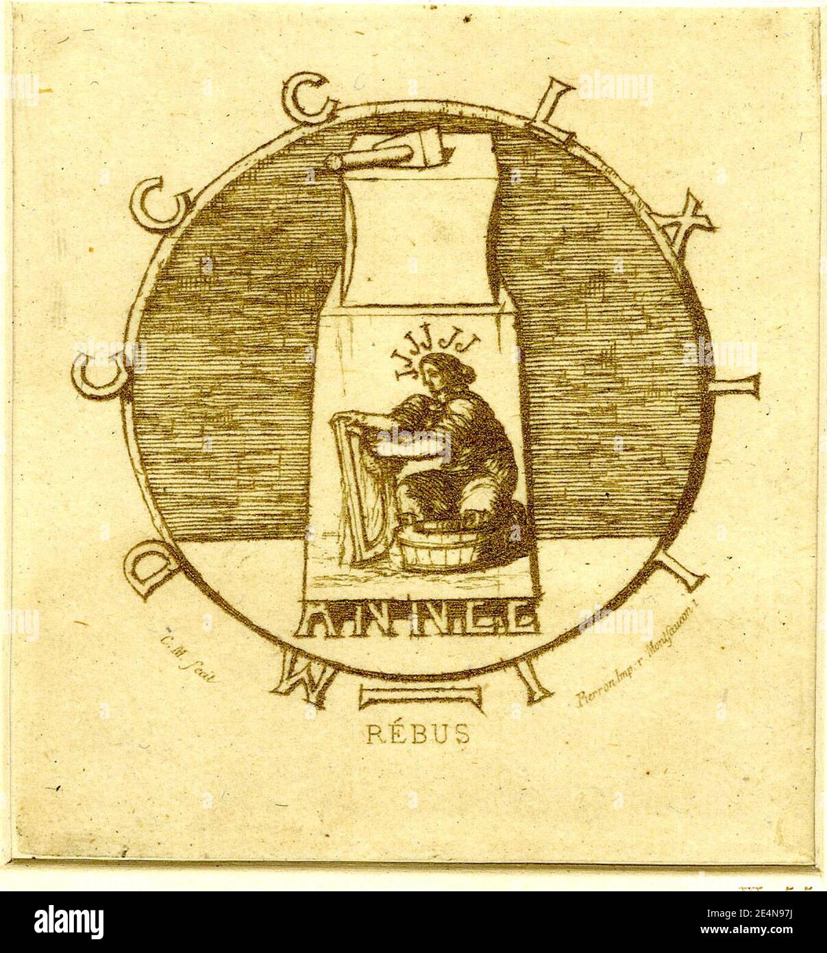 Meryon - Rebus 'ci-git la vendetta surannée' (Rebus 'here lies the ancient vendetta'), 1865,1209 ...