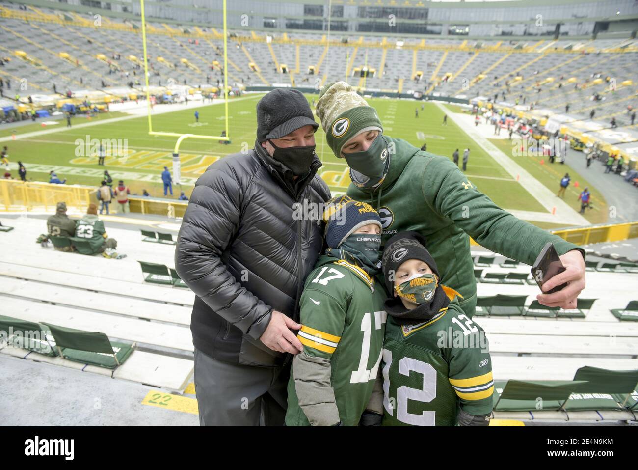 Green Bay, United States. 24th Jan, 2021. Brent Mathews, left and his ...