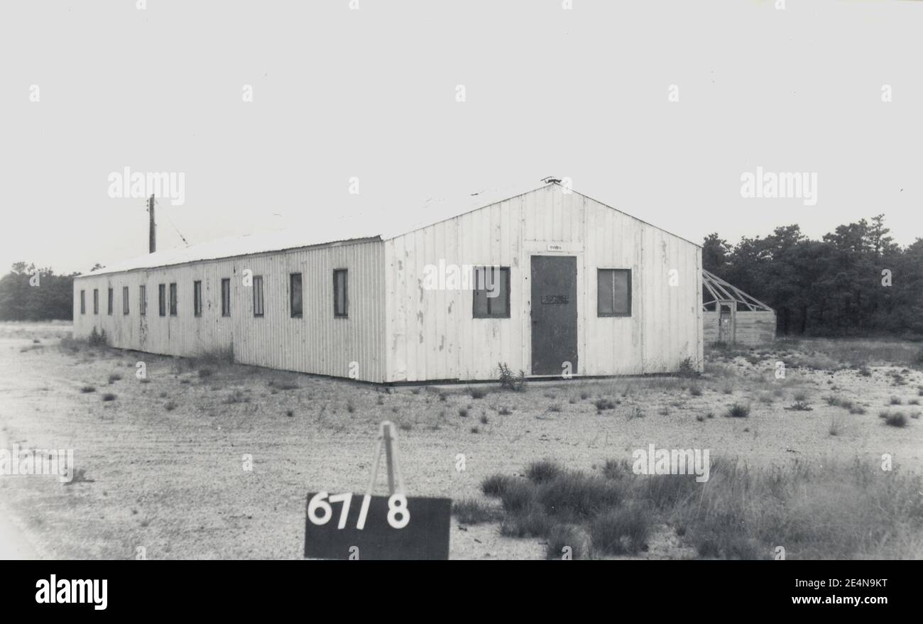 Metal barracks, Building 6718 Stock Photo - Alamy