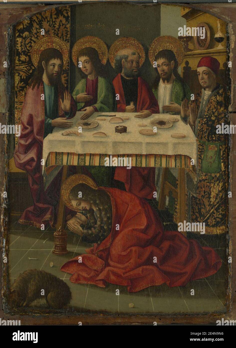 Master of Perea - Saint Mary Magdalen anointing the feet of Christ ...