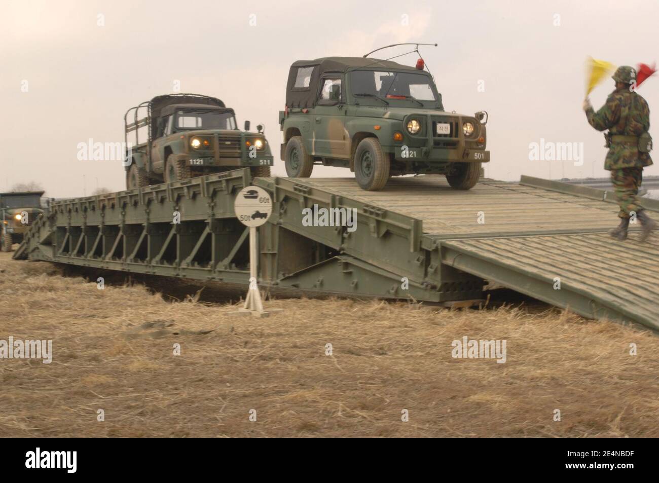 Medium girder bridge of South Korean Army on March 6, 2008 Stock Photo ...