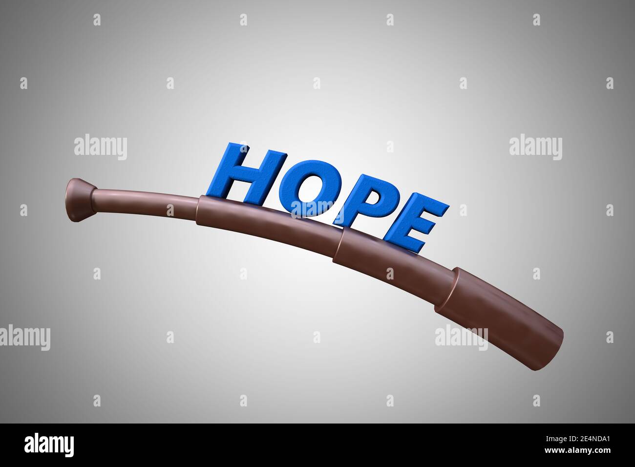 Telescope lose his hope demonstrating lost hope concept. 3D ...