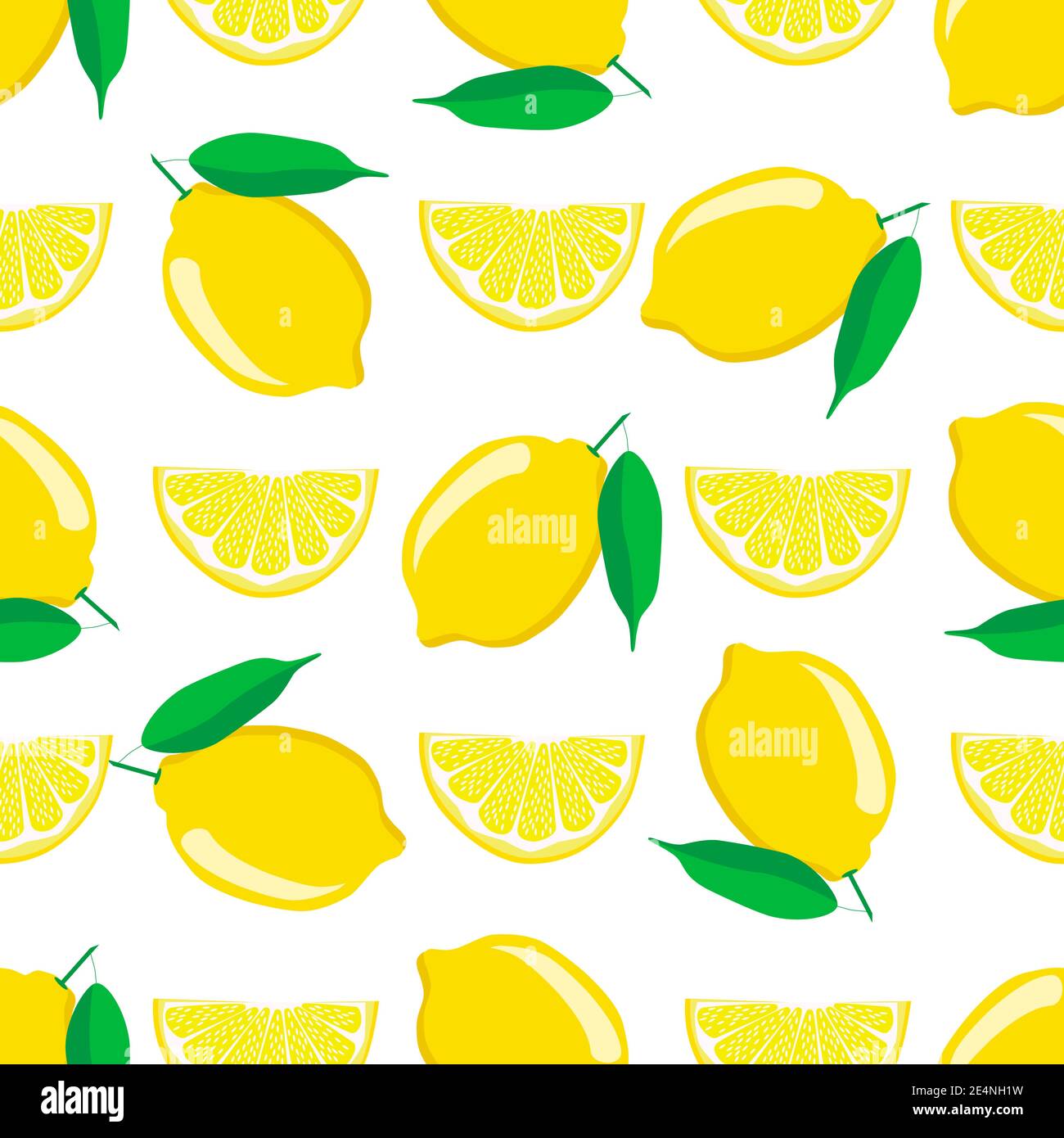 Illustration on theme big colored seamless yellow lemon, bright fruit pattern for seal. Fruit ...