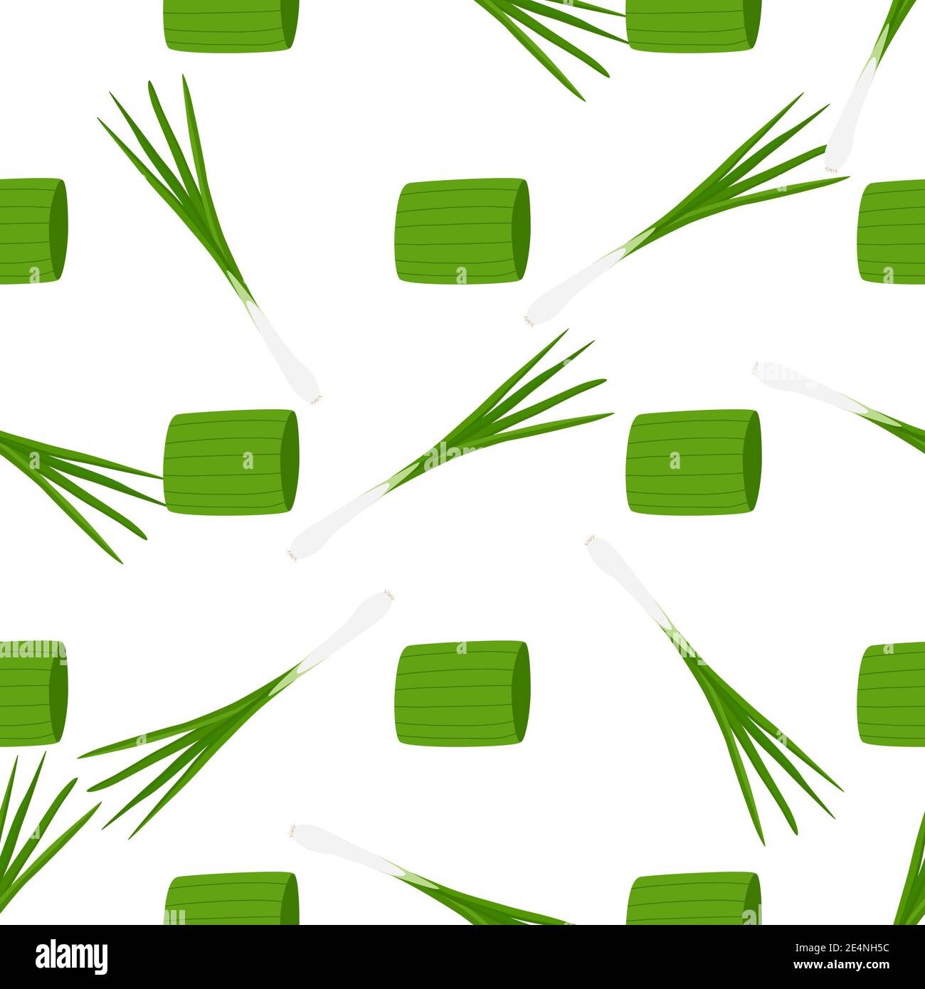 Illustration on theme of bright pattern green onion, vegetable root for ...