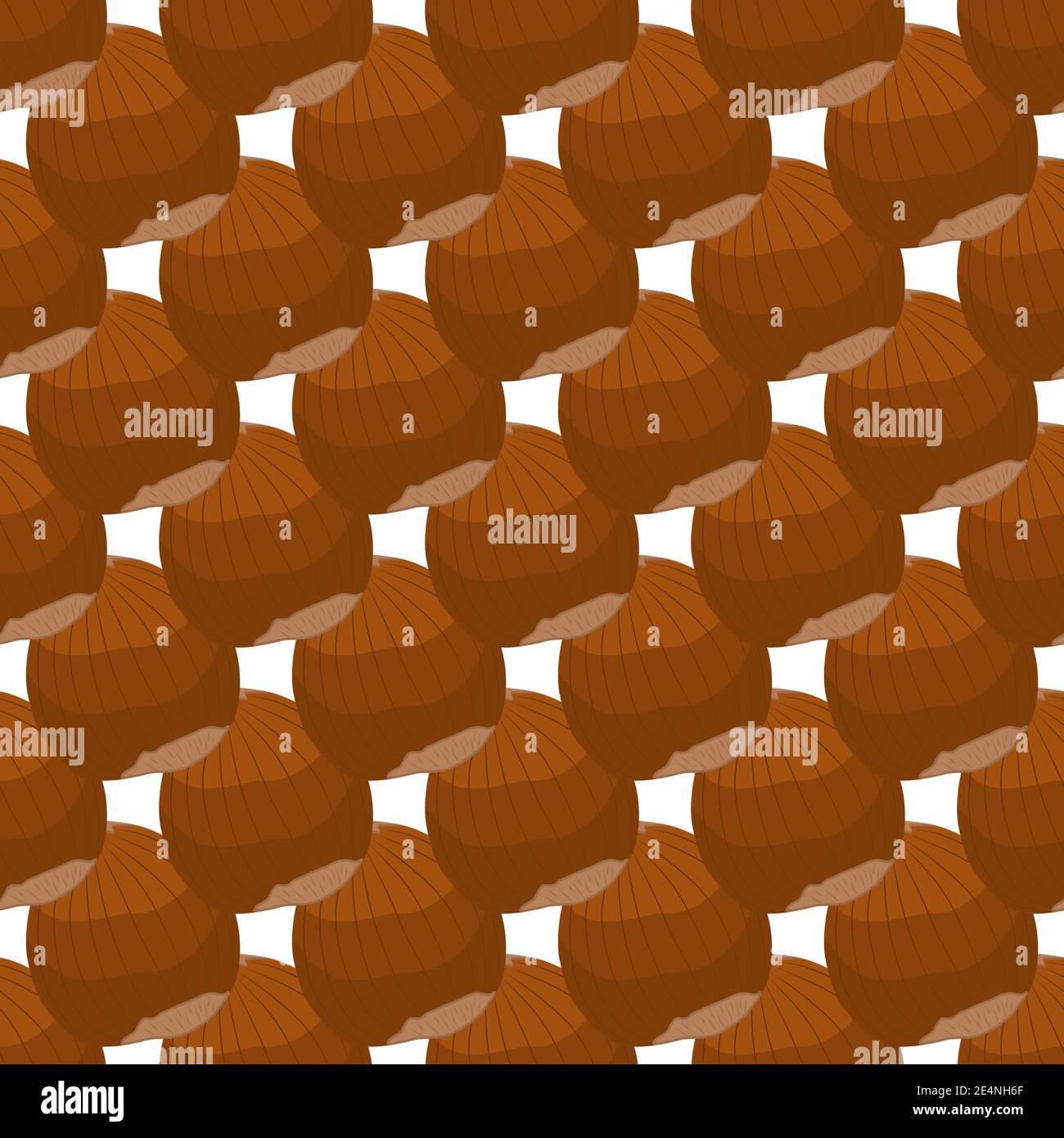 Illustration on theme big pattern identical types hazelnut, nut equal ...