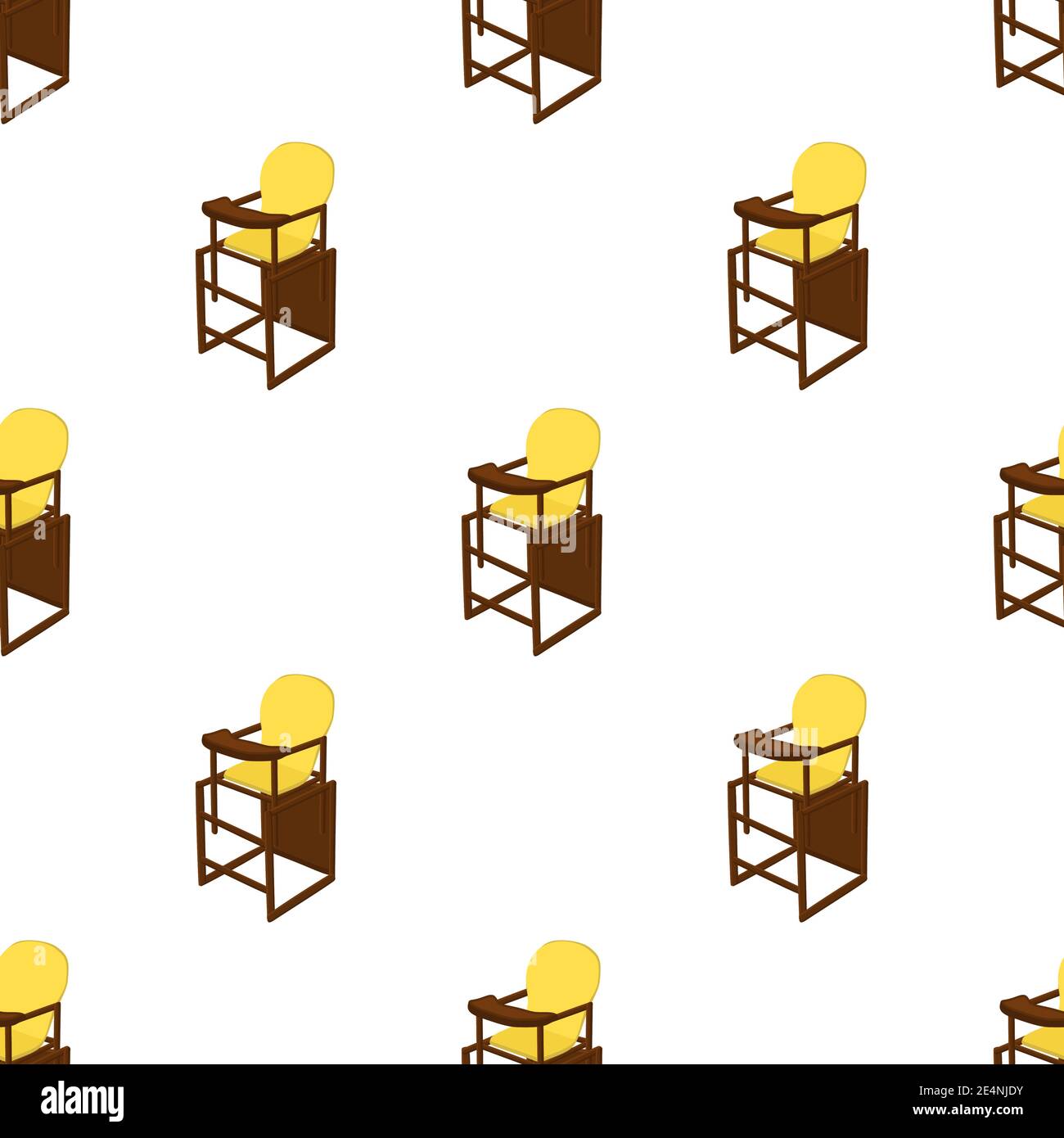 Illustration on theme colorful modern child high chair for baby feeding ...