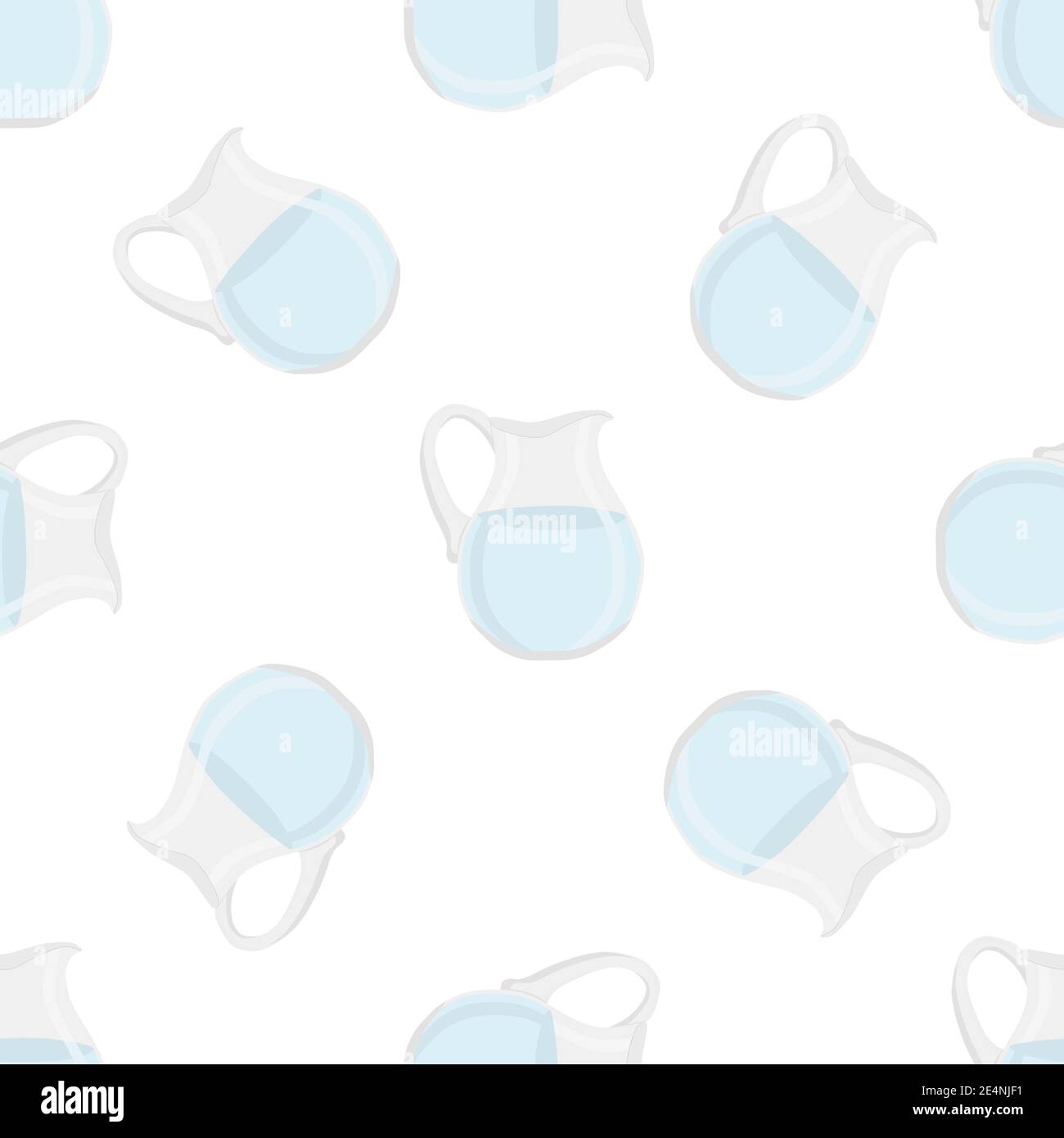 Illustration on theme colored set identical types glass jugs for ...