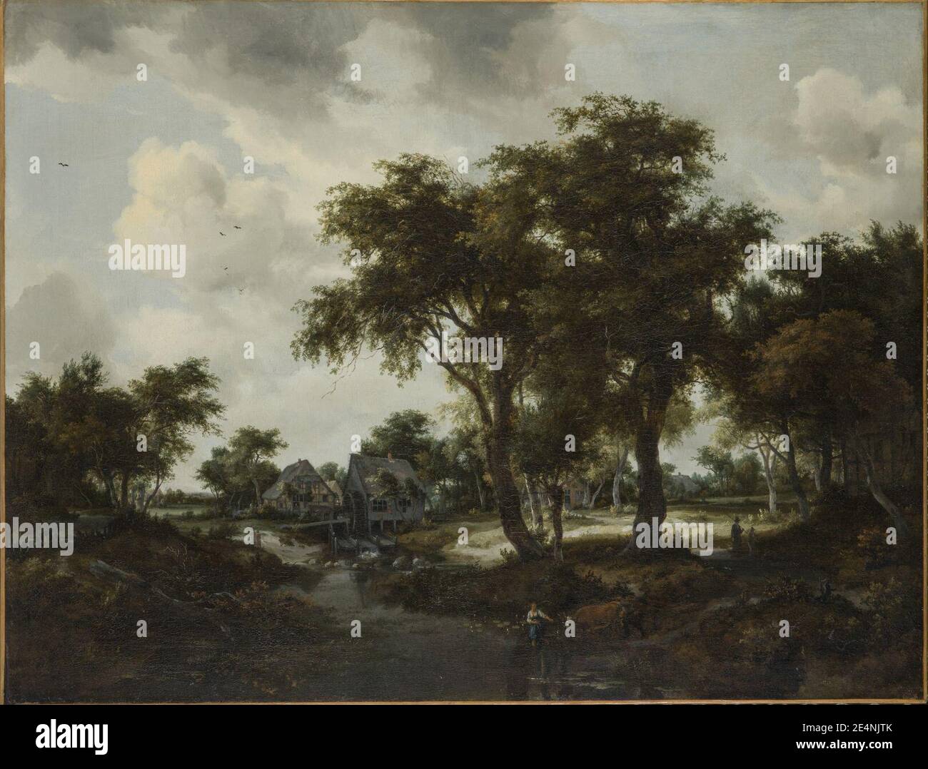 Meindert Hobbema - The Water Mill (The Trevor Landscape Stock Photo - Alamy