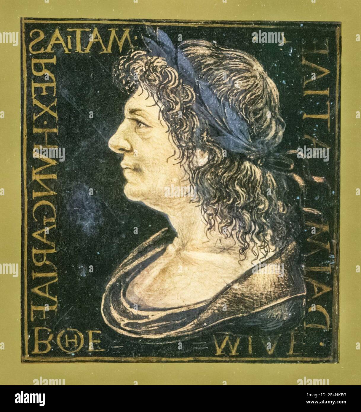 Matthias Corvinus from a Corvina Codex reflected Stock Photo - Alamy