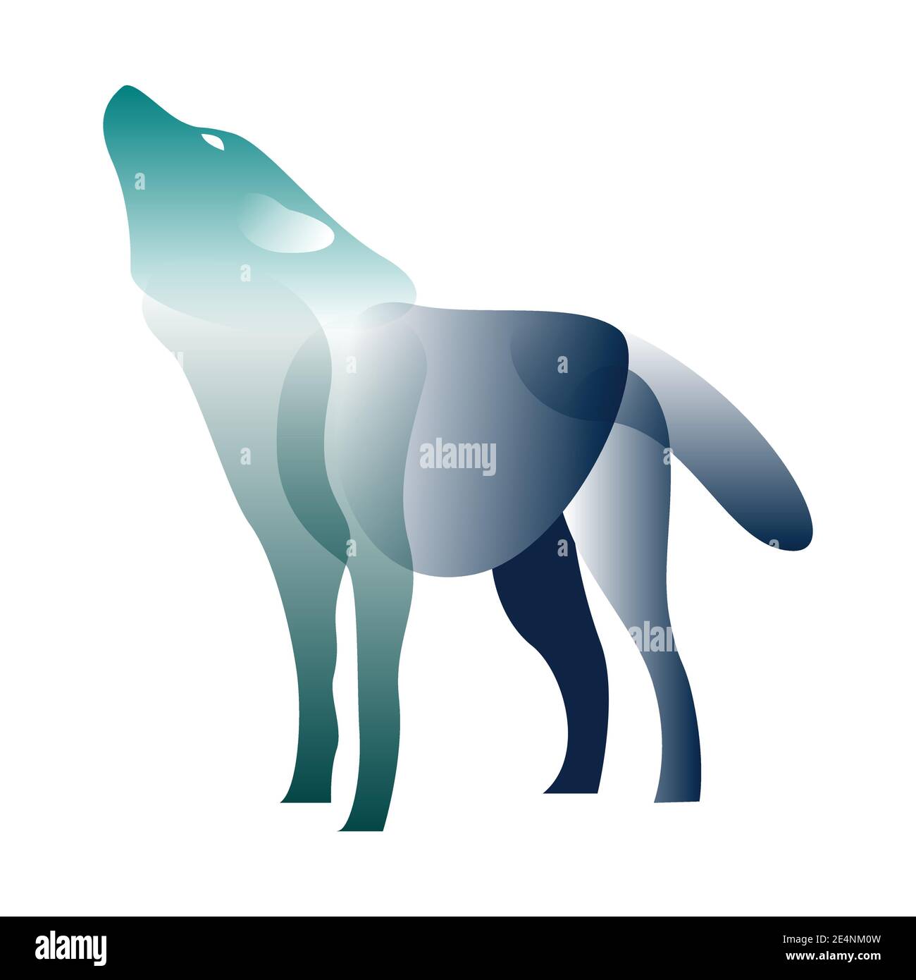 Wolf howl profile Cut Out Stock Images & Pictures - Alamy